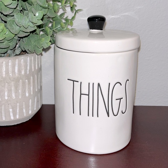Rae Dunn | Kitchen | Rae Dunn Things Canister Jar Black Interior | Poshmark